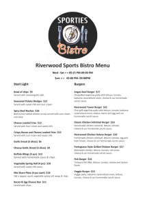 Riverwood Sports Bistro - a wonderful place to dine.